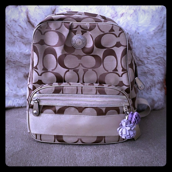Coach | Bags | Authentic Coach Signature Backpack | Poshmark